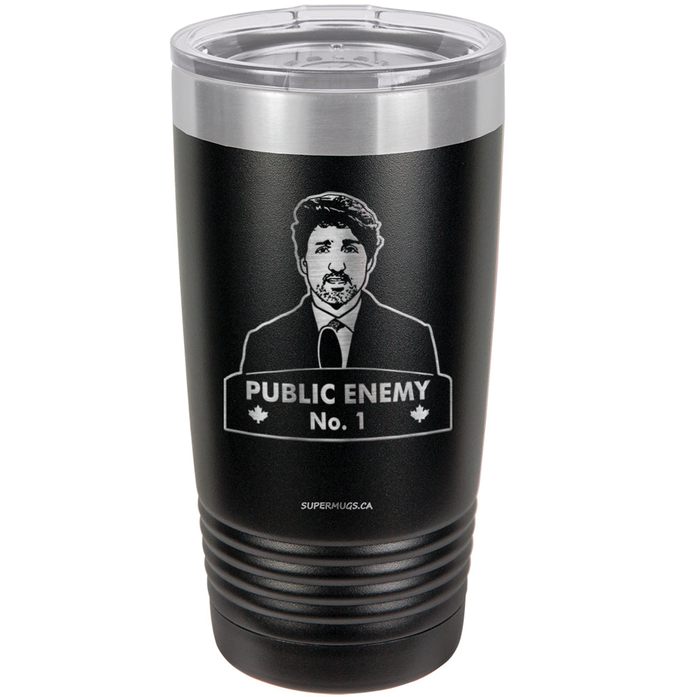 Trudeau Public Enemy Number One -Tumbler – supermugs.ca